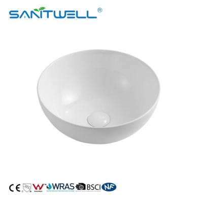 China Round Shape Small Size Wash Basin Bathroom Ceramic Bowl Table Top Art Basin for sale