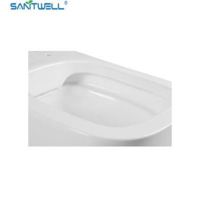 중국 Sanitwell SWJ1225 욕실 화장실 흰색 변기 림리스 플러시 판매용