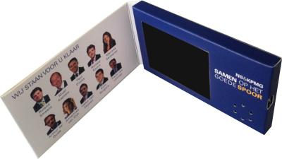 Chine Carte de vœux à écran LCD portable personnalisable Brochure vidéo interactive à vendre