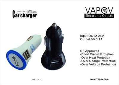 China Dubbele USB-Autolader voor iPhone, iPad, Samsung, Androïde mobiele telefoon en tablet Te koop