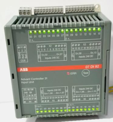 중국 07DI92 GJR5252400R0101 ABB 아드밴트 컨트롤러 31 입력 장치 07 DI 92 판매용