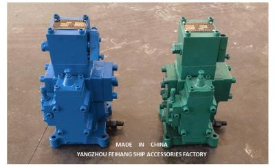 China Lierbedieningsventielblok met inlaat/uitlaat poortgrootte 20a-50a in blauw en groen voor optimale prestatie-efficiëntie Te koop