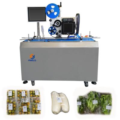 China High Quality Automatic Food Fineco Meat Vegetable Fruit Vegetable Tray Weighing Labeling Machine Weighing Machine With Printer Price en venta