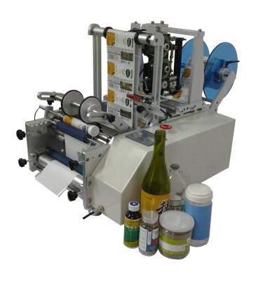 China Wine Beer Round Bottle Placing Labeling Machine China Round Bottles Semi Automatic Sticker Labeling Machine en venta