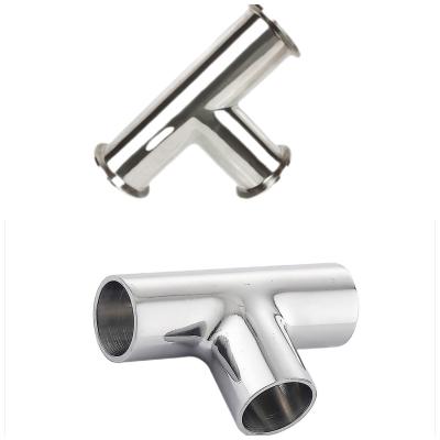 中国 DN15-DN300 食品級 衛生用 ステンレス鋼 衛生用 溶接/クランプ 均等 Tee SS304 316L 販売のため