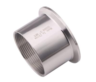 China Gepersonaliseerde sanitaire vrouwelijke draadpijp die past bij 2,5 inch TRI CLAMP OD 77mm Ferrule Te koop