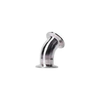 China Ronde 45 graden las Elbow Bend Pipe Fitting voor sanitair roestvrij staal 304 346L Te koop