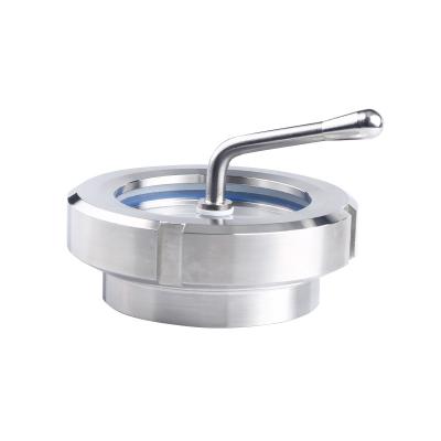China 10bar Sanitair roestvrij staal 304/316L Gelast buis Union Sight Glass met wipper Te koop