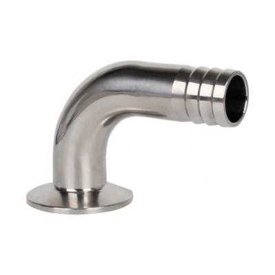 China SS304L/SS316L Sanitair roestvrij staal 90 graden ellebogen slang bar voor chemische apparatuur Te koop