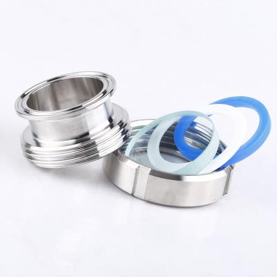 China Op maat gemaakte ondersteuning ODM Sanitair roestvrij staal 304/316L Tri Clamp Union Sight Glass Te koop