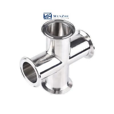 Cina 1/4''-6'' Equal 3A DIN Sanitary Quick-Connect Cross 304 in acciaio inossidabile in vendita