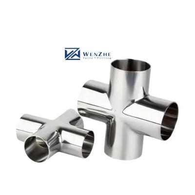 Cina Equal 304/316 Croce di saldatura in acciaio inossidabile con lucidatura dello specchio interno ed esterno SMS 3A in vendita