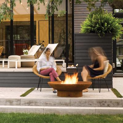 Cina Nuovo pozzo del fuoco di Rusty Corten Steel Metal Camping di progettazione in vendita