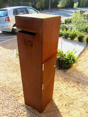 Cina Isolato d'acciaio della cassetta delle lettere di Corten della cassetta della posta all'aperto su ordinazione del metallo in vendita