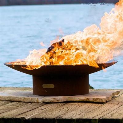 Cina Pittura ad alta temperatura d'acciaio del bruciatore 55*55*41cm del BARBECUE del pozzo del fuoco di Corten del giro antico in vendita