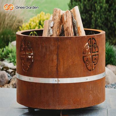 Cina Pozzo rotondo d'acciaio classico 3.0mm del fuoco di Prerusted Corten densamente per il giardino in vendita