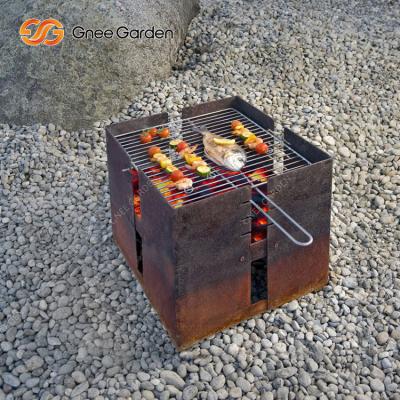 Cina Griglia per barbecue a focolare aperto a legna in metallo per cucinare all'aperto in giardino in vendita