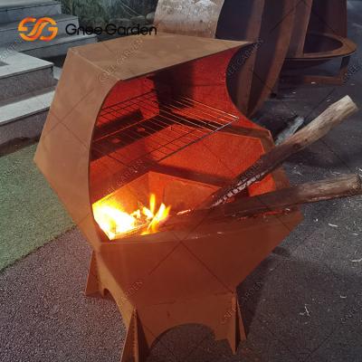 Cina Griglie a carbone da cucina all'aperto in acciaio corten per barbecue in vendita