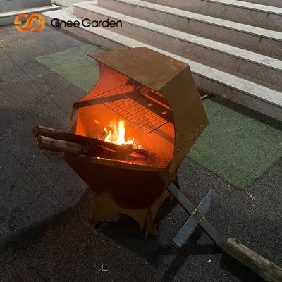 Cina Griglia per barbecue portatile in acciaio Corten per ristorante, campeggio all'aperto in vendita