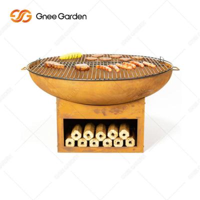 Cina Metallo d'acciaio Rusty Barbecue Grill di campeggio di Corten per le verdure di cottura all'aperto in vendita
