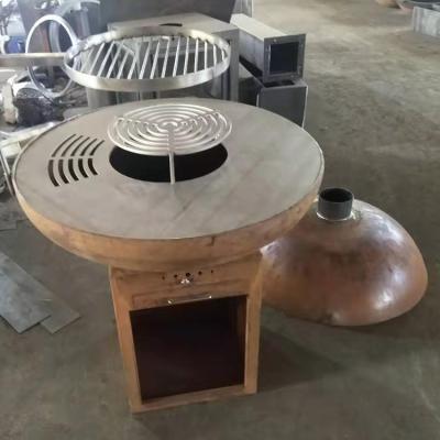 Cina Cottura moderna del BARBECUE di Rusty Finish Corten Steel Fire Pit For Outdoor Kitchen del carbone in vendita