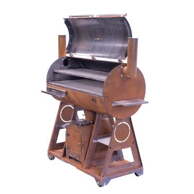 Cina Fornello da campeggio per barbecue da esterno in acciaio corten con griglia di cottura in vendita