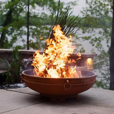 Cina Acciaio d'azione corrosiva degli elementi a 37 pollici intorno a fuoco d'acciaio Pit Portable Camping Brazier Outdoor in vendita