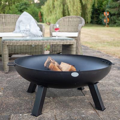 Cina Fuoco d'acciaio Pit Round Outdoor Fire Bowl di Corten del giardino nero moderno in vendita