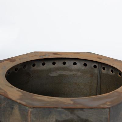 Cina Legno all'aperto del fuoco di accampamento del giardino che brucia il giro d'acciaio del braciere del metallo di Corten rustico in vendita