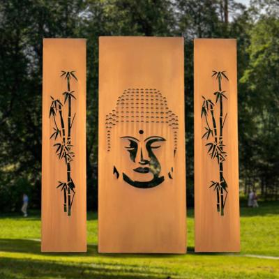 Cina ornamenti d'acciaio del giardino del metallo del divisore di segretezza del taglio del laser degli schermi GN-SH-204 di 1500mm Corten in vendita