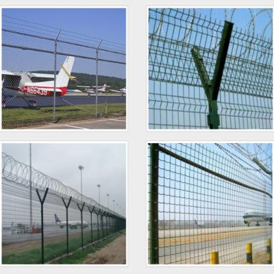 Cina sicurezza aeroportuale galvanizzata immersa calda di 5.0mm che recinta salita del filo spinato del rasoio anti in vendita