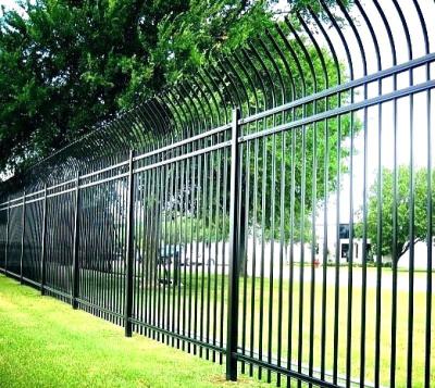 China Zwarte RAL-de Tuinomheining van het Kleurensmeedijzer 2400mmL X 2100mmH Te koop