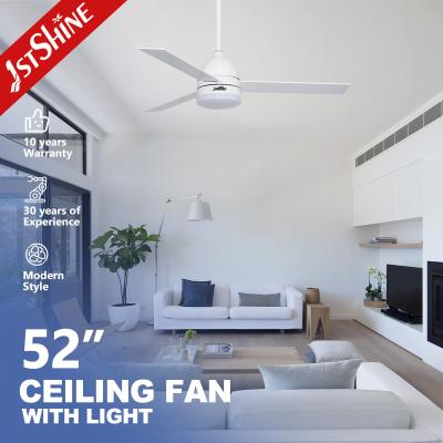 China 52 Inches Remote Control Ceiling Fan Light Bulb for Home Office MDF Wood Mulit Colors for sale
