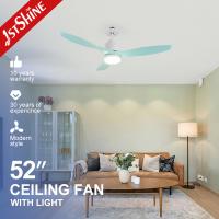 Quality Dimming Light 52 Inches Ceiling Fan Modern 3 Green Blades With DC Motor for sale