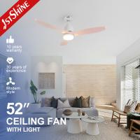 Quality 52'' Plastic LED Ceiling Fan With DC Motor And Dimming Lights for sale