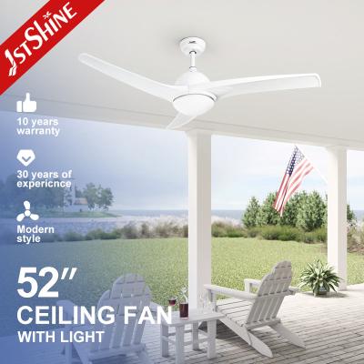 China 52" High Speed Plastic Ceiling Fan with Modern Design and Color Temperature 3000K for sale