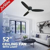 Quality Modern Decorative Remote LED Ceiling Fan Flush Mount 3 Color Lighting for sale