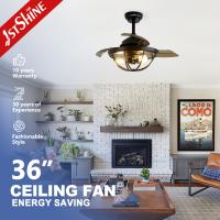 Quality OEM 36 inch Retractable Ceiling Fan Light CCC CE ROHS SAA CB ETL Approved for sale