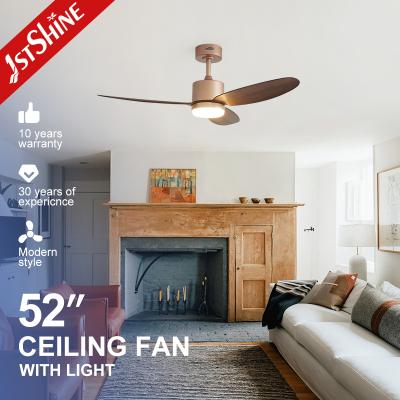 China 52-Zoll moderner Deckenventilator mit 3-farbiger LED-Beleuchtung und Fernbedienung zu verkaufen