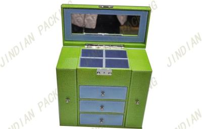 Cina Contenitori di gioielli unici del cuoio del cartone per il regalo delle donne con lo specchio dentro in vendita