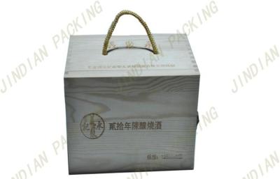 Cina Contenitori di imballaggio normali del vino di legno solido, contenitori di regalo di legno del mestiere decorativo in vendita