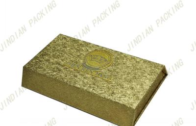 China Caixas de empacotamento gravadas do cartão de papel do ouro logotipo luxuoso para o presente cosmético à venda