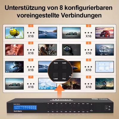 China 1080P Conmutador de matriz HDMI 4K sin fisuras con gestión y control EDID en venta