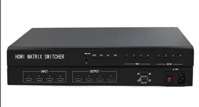 China Soporte EDID 18Gbps 4 x 4 HDMI Matrix Switcher para visualización de vídeo personalizada en venta
