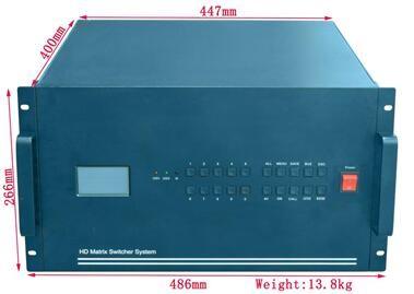 China Conmutador de matriz de vídeo de fácil acceso con ancho de banda de 225 MHz y control Ethernet en venta