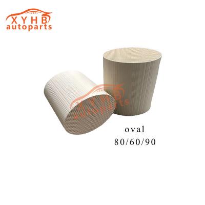 中国 セラミックキャリヤ オバル 高品質 三方向触媒フィルター エレメント ユーロ 1-5 モデル 80 X 60 X 90 販売のため