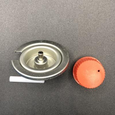 China Black Color Camping Gas Butane Gas Valve with Tinplate And PP Material in Black Handle en venta