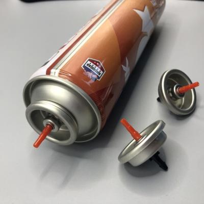 中国 Inverted Housing Gas Lighter Refill Valve with Refillable Mounting Cup Both Sides and Clear Lacquered Tinplate 販売のため
