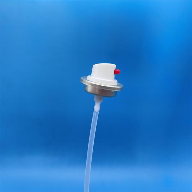 Detailed view of glue spray valve nozzle mechanism