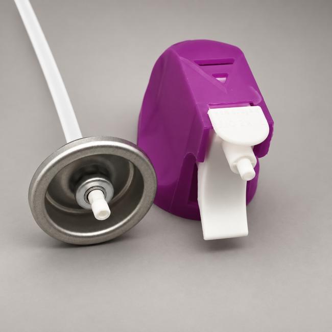 Presentation of alternative ribbon color options for customized aerosol packaging